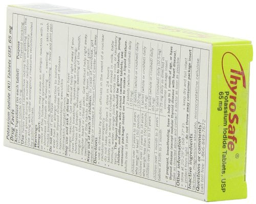 Thyrosafe Tablets (65 mg) Potassium Iodide Pills | MIRA Safety